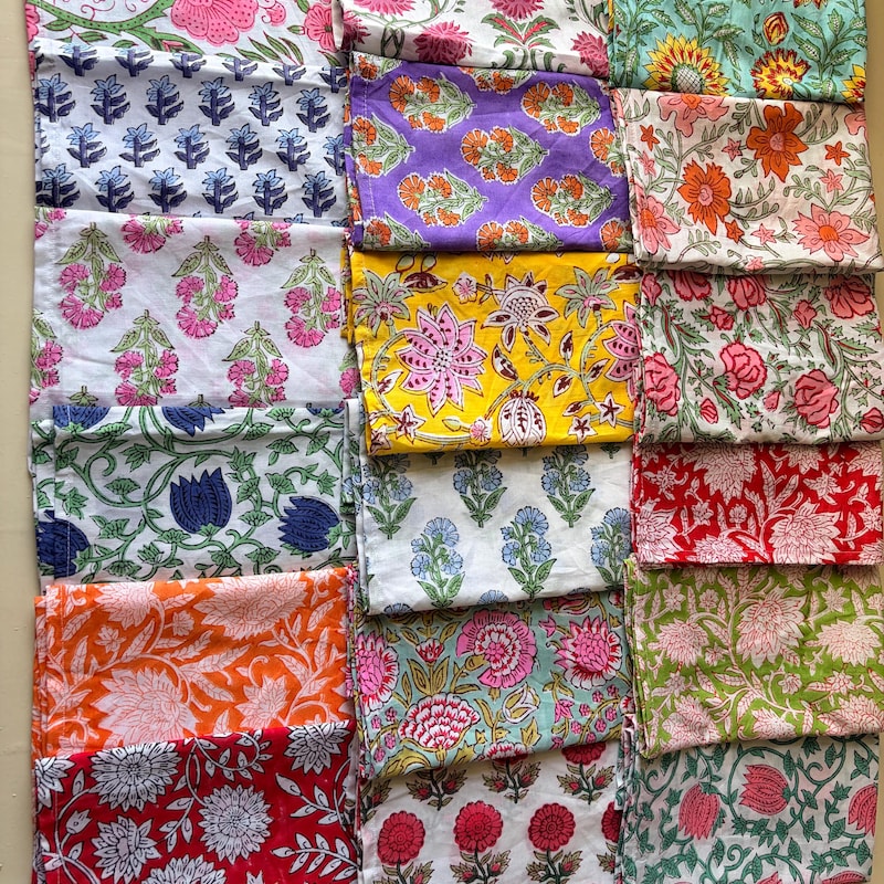 Hand Block Cotton Napkins - Etsy