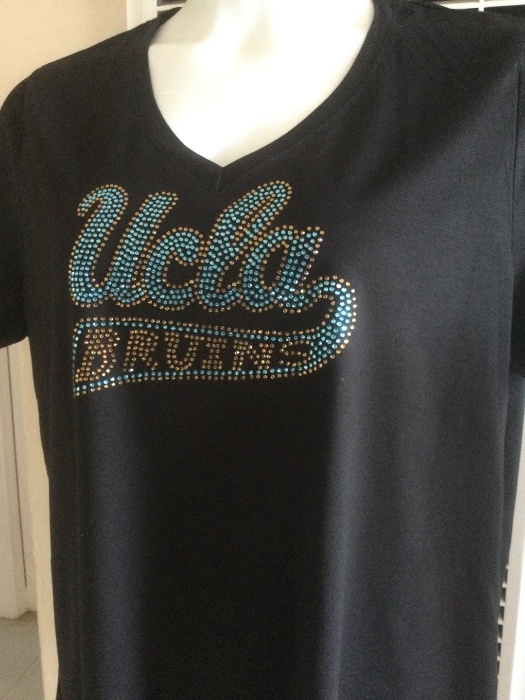 UCLA Bruins T-shirts or Tank Top in Black Color. the Design in Beads in ...