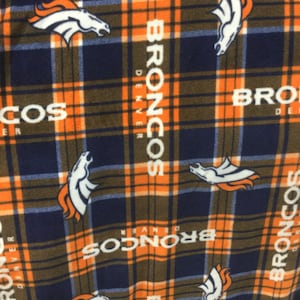 Denver Broncos Fleece Tie Blanket - Etsy