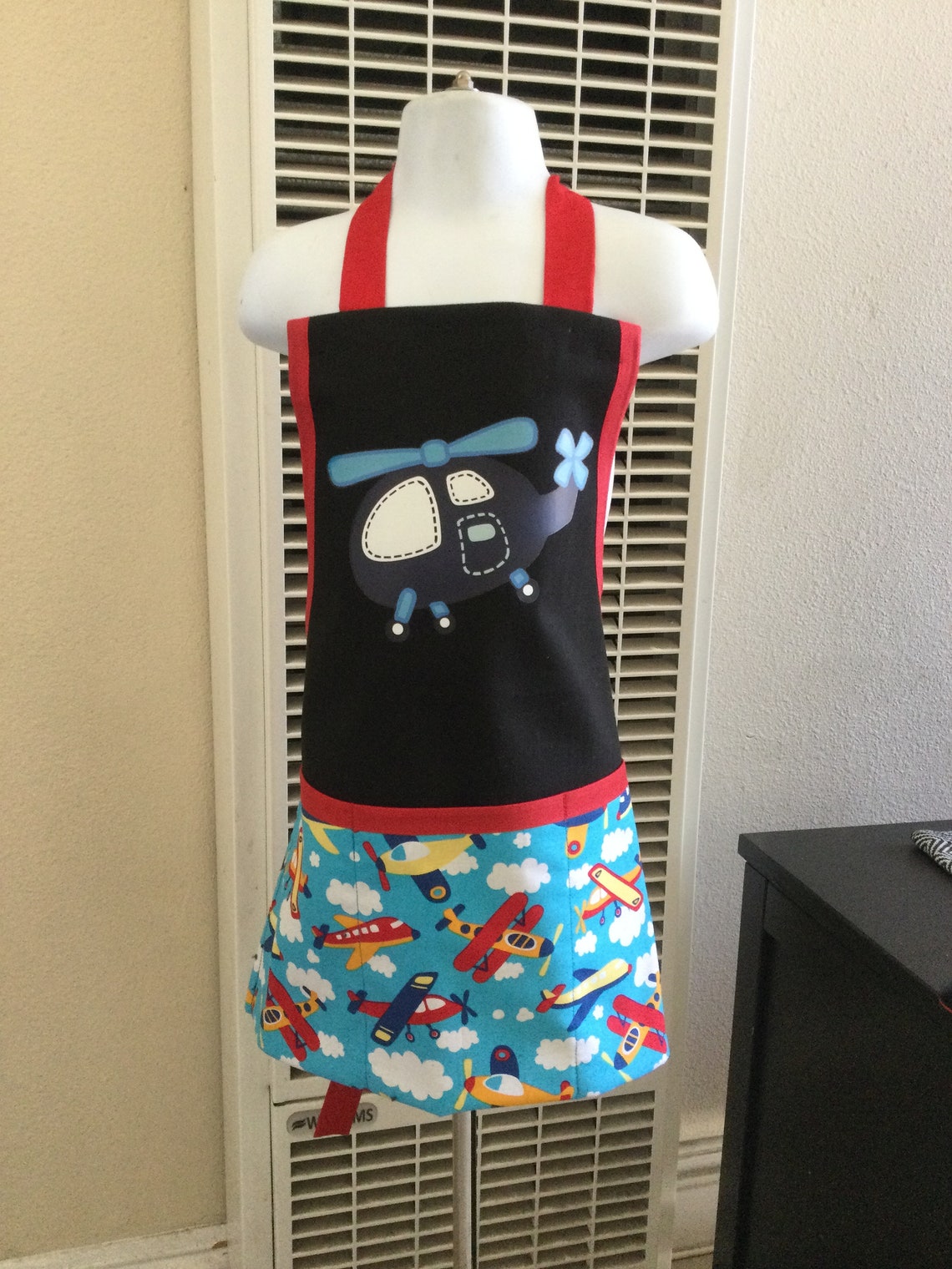 Helicopter Apron add Your Personalization - Etsy
