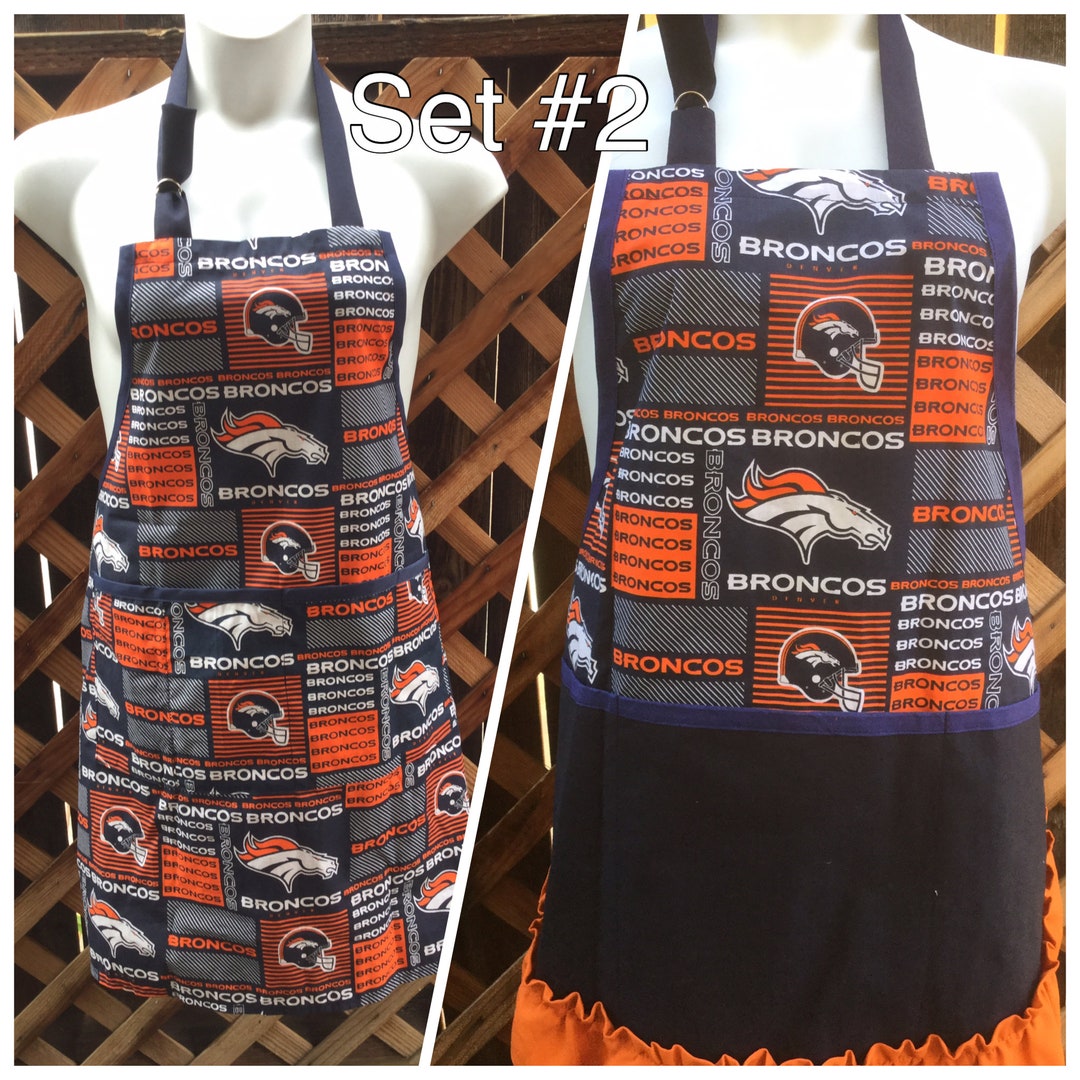 Set Denver Broncos Fans Apron. - Etsy