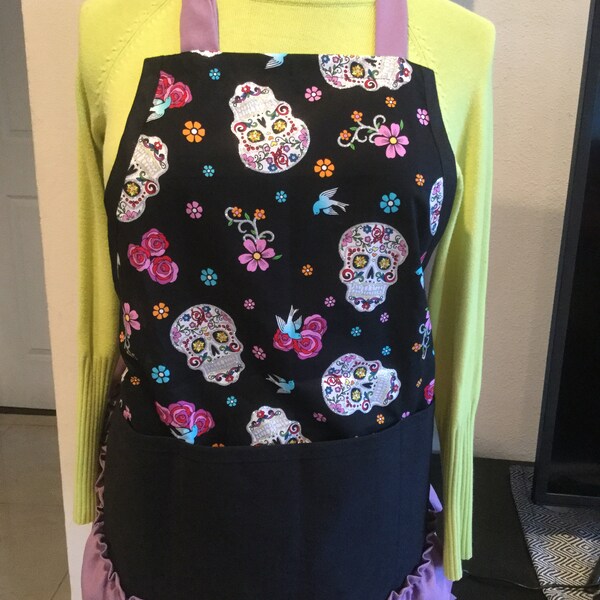 Sugar Skull Apron - Etsy