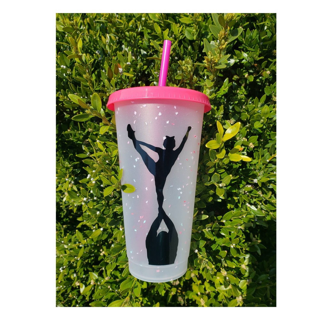 Cheerleading Tumbler, Color Changing Confetti Cup, 24oz - Etsy