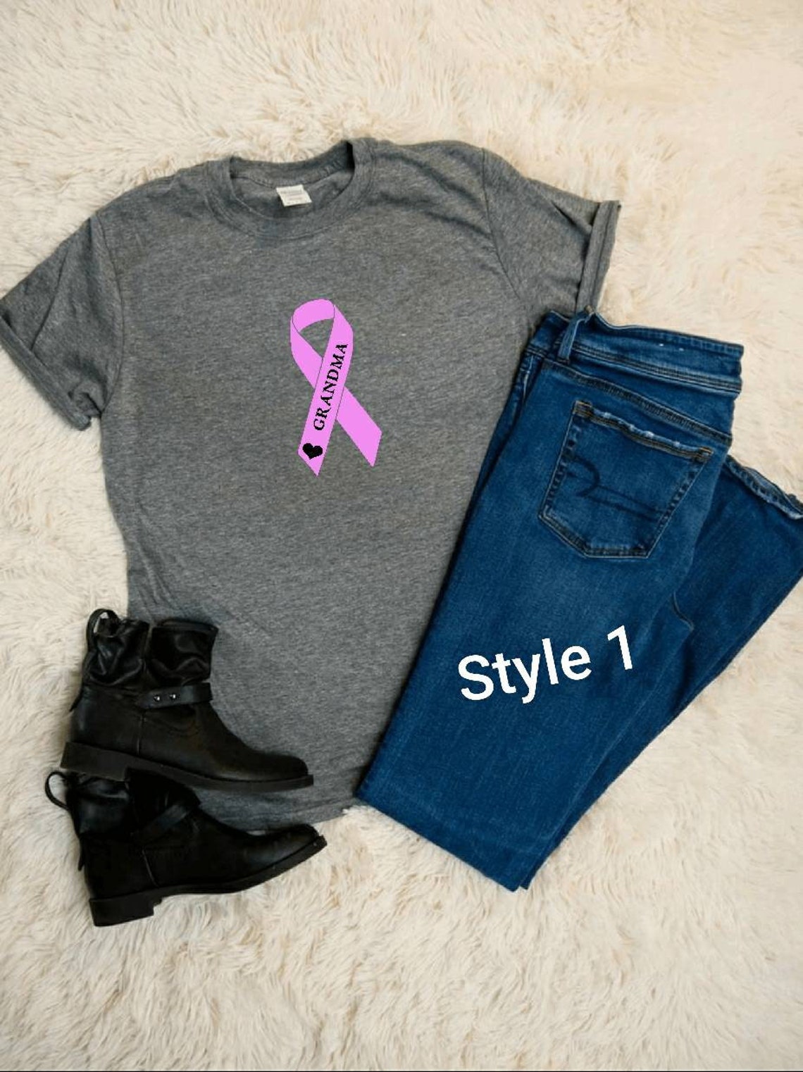 Awareness Ribbon Shirt Kids or Adults ANY COLOR RIBBON and - Etsy