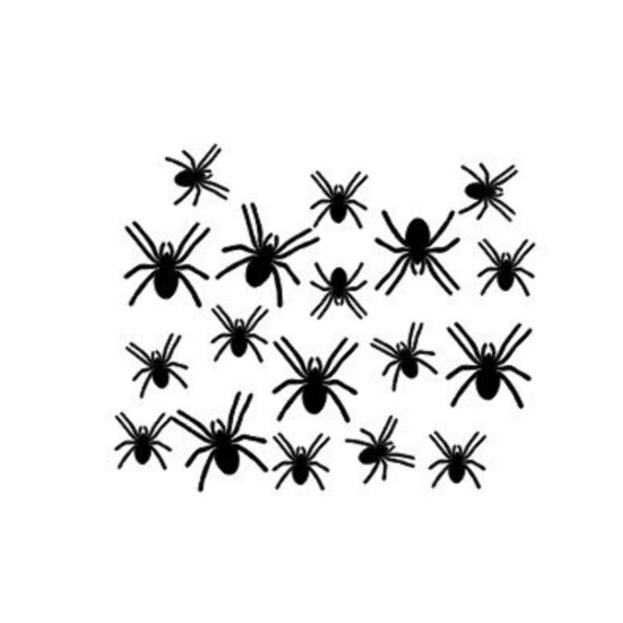 18 Spider Cardstock Cut Outs Spooky Deco Halloween Decor | Etsy