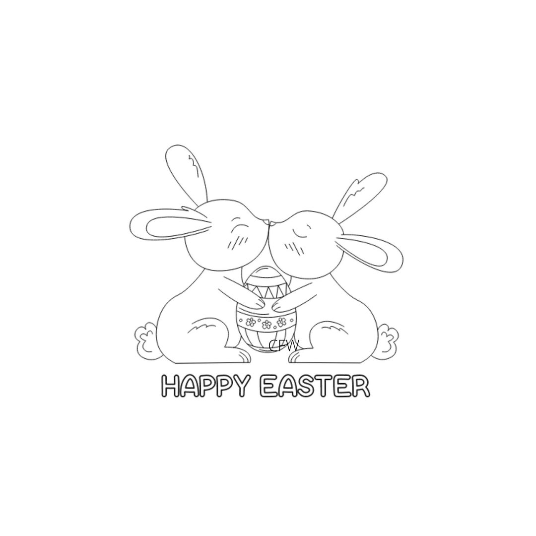 Easter Coloring Page, Easter Coloring SVG, Easter Coloring, Easter SVG ...
