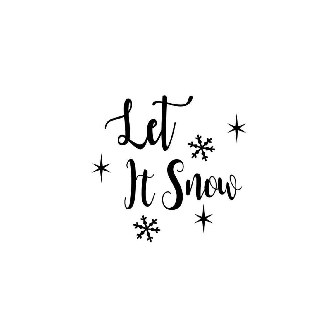 Let It Snow Decal, Let It Snow Sticker, Winter Decal, Christmas Home ...