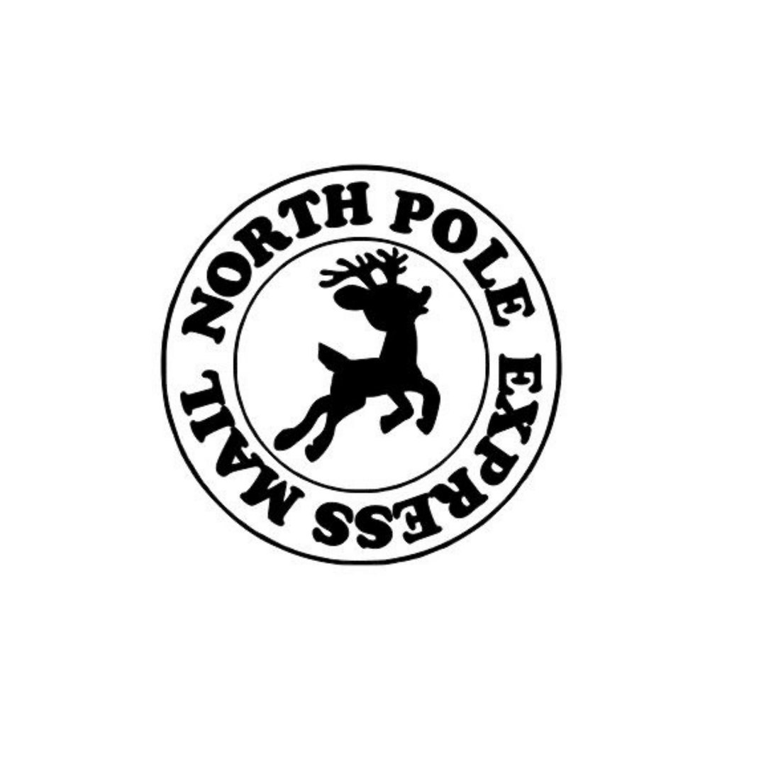 North Pole Express Mail Christmas Decal | Holiday Packaging Sticker - Etsy