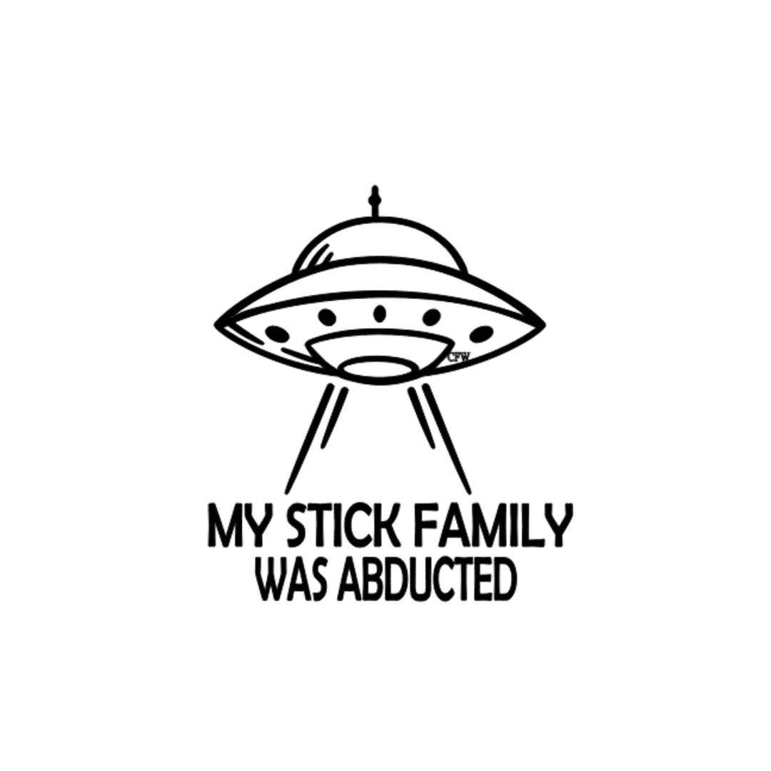 Alien Abduction, Stick People Family, Stick People Sticker, Alien, UFO ...