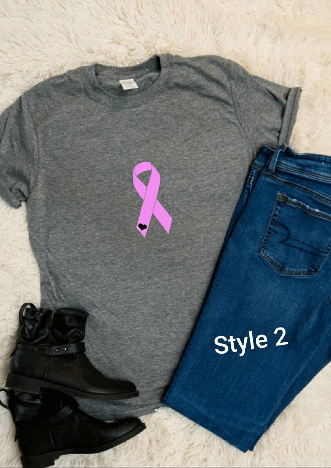 Awareness Ribbon Shirt Kids or Adults ANY COLOR RIBBON and - Etsy