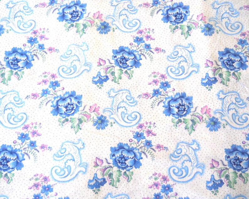 Vintage Blue Fabric Quilting Fabric Patchwork Fabric Blue - Etsy