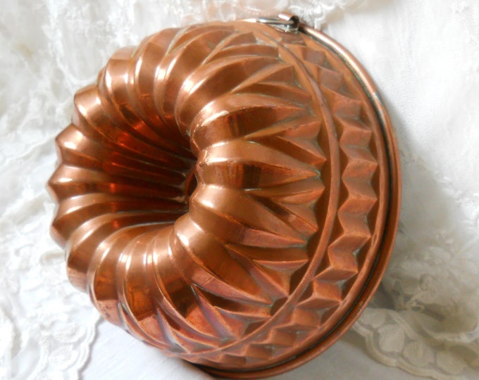 Large Vintage Copper Mold German Copper Mold Copper Cake Mold Gugelhupf ...
