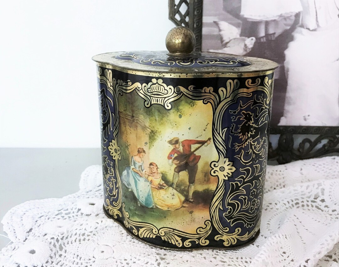 Oval Vintage English Tin Tea Tin Tin Container Vintage Tin Tin - Etsy