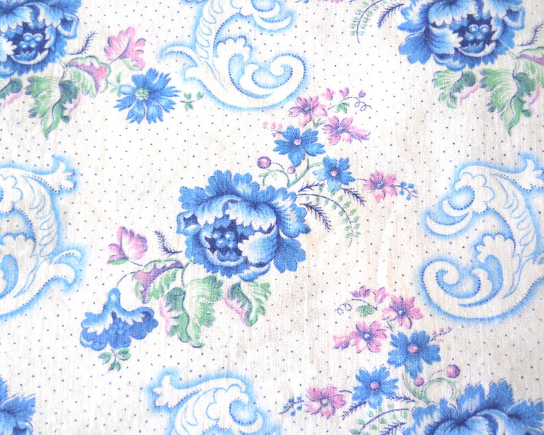 Vintage Blue Fabric Quilting Fabric Patchwork Fabric Blue - Etsy