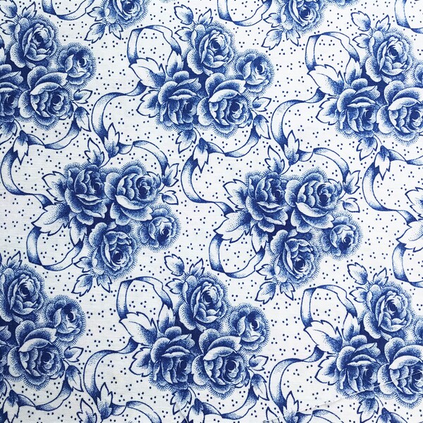 Large Floral Fabric - Etsy