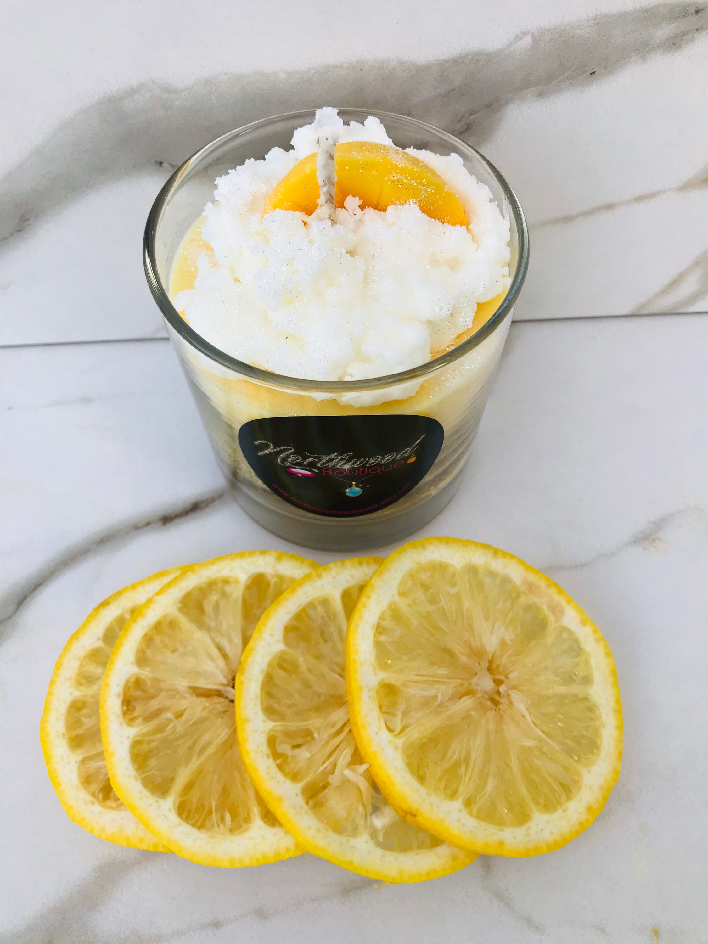 Lemon Scented Candle Fresh Scented Candle /Summer Candle/ | Etsy