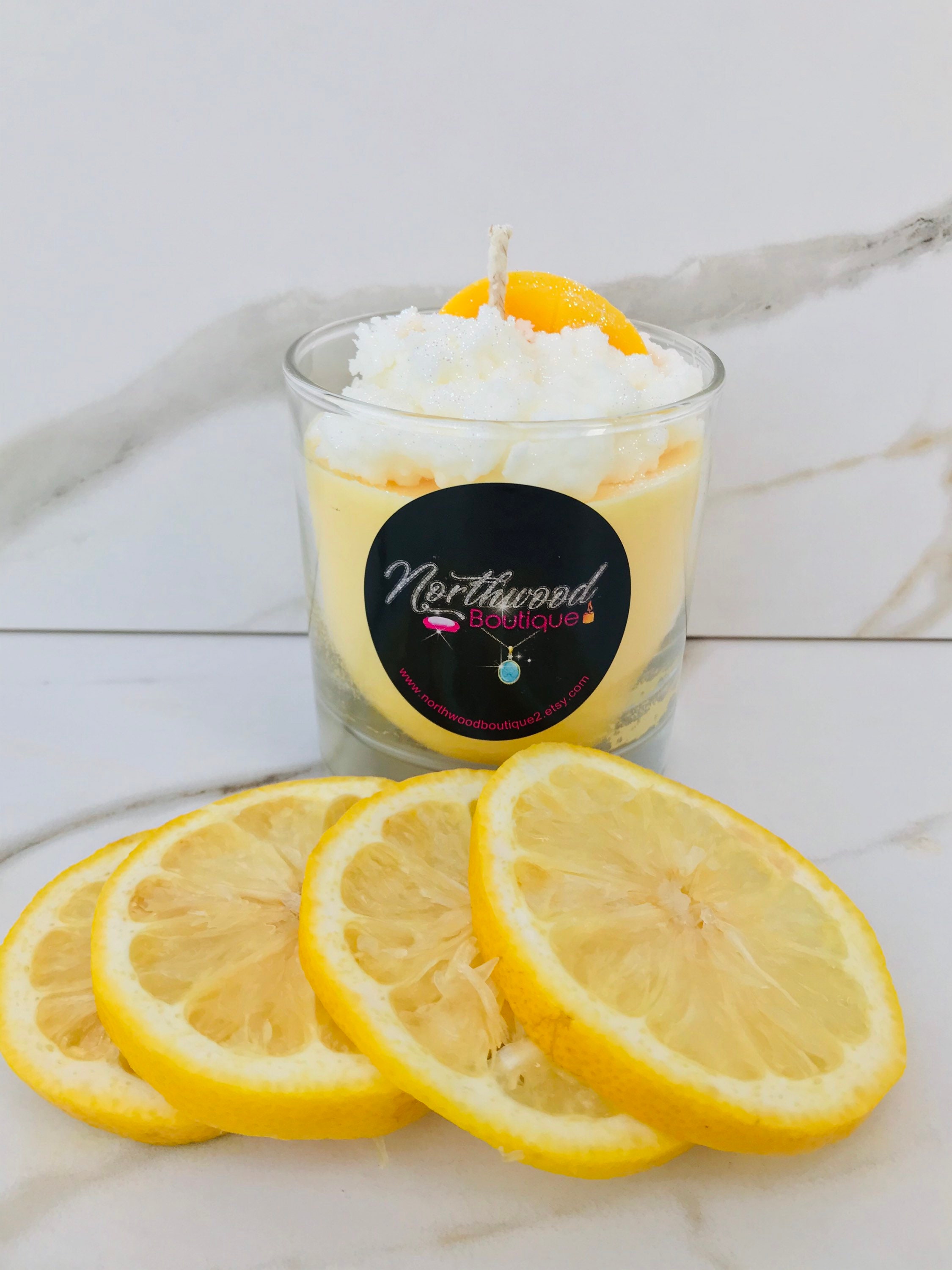 Lemon Scented Candle Fresh Scented Candle /Summer Candle/ | Etsy