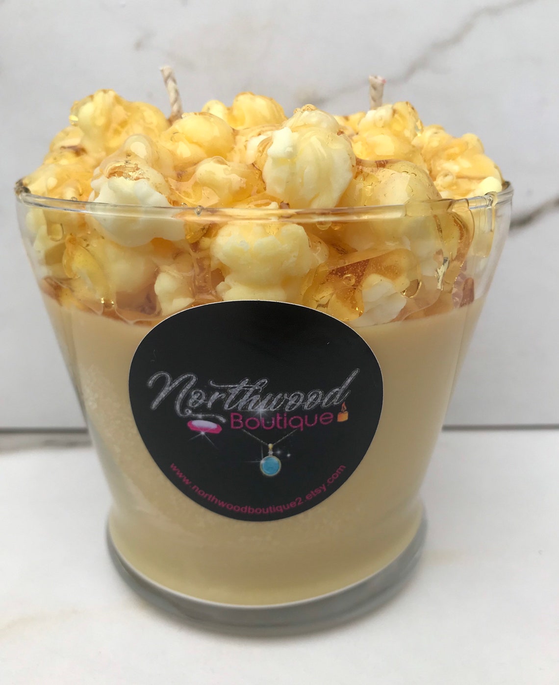 Caramel Popcorn Candle/ Handmade Candle Scented Candle | Etsy