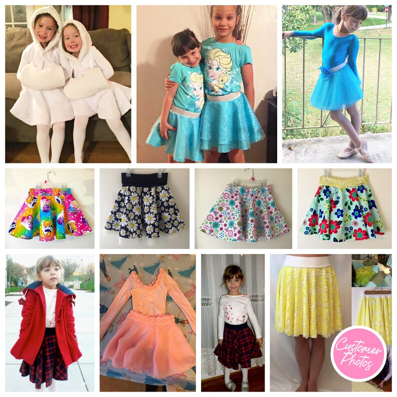 Circle Skirt Digital Sewing Pattern CAITLIN + Video Tutorial - Etsy