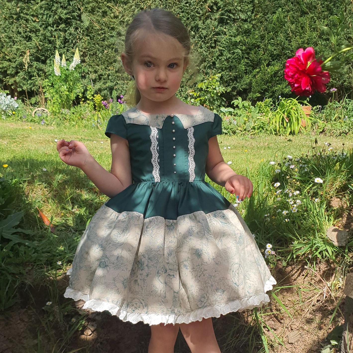 Isabella Vintage Dress Sewing Pattern, Puff Sleeves, Ebook + Video ...