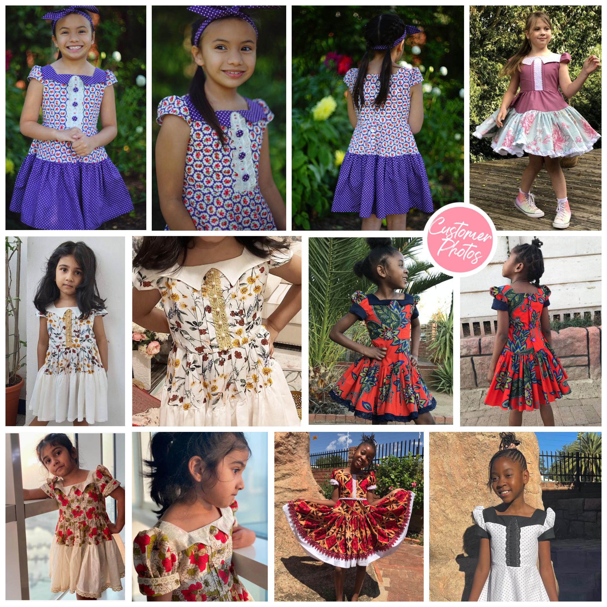 Isabella Vintage Dress Sewing Pattern, Puff Sleeves, Ebook + Video ...