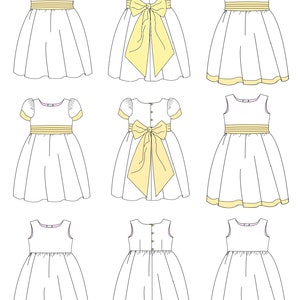 Flower Girl Dress PDF Sewing Pattern Classic Style Ages - Etsy