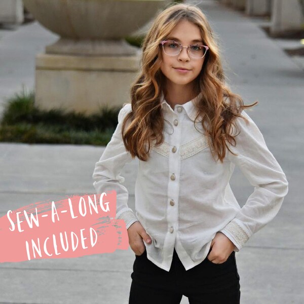 Western Shirt Sewing Pattern - Etsy