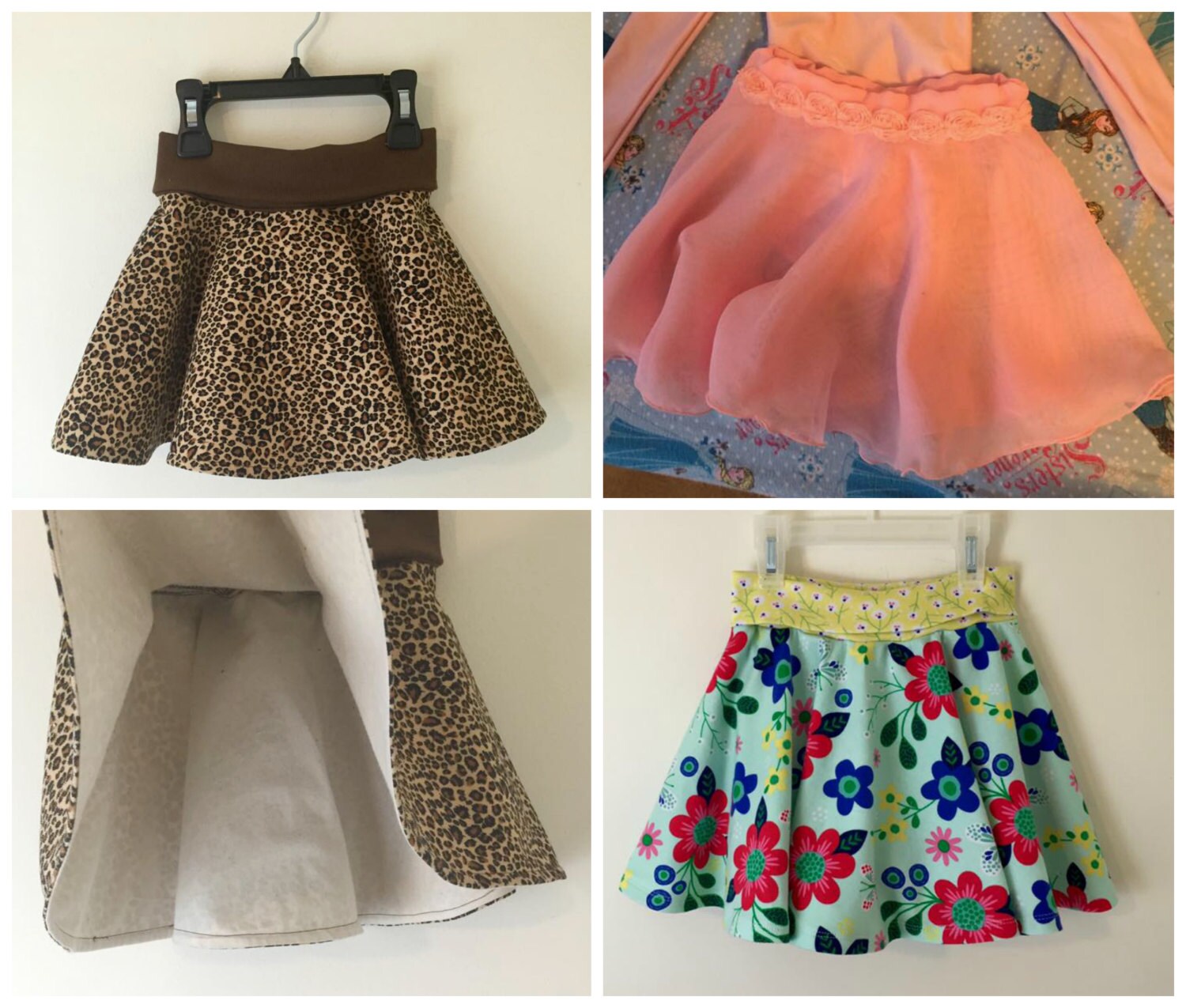 Girls Circle Skirt PDF Sewing Pattern Elastic Waistband - Etsy Canada