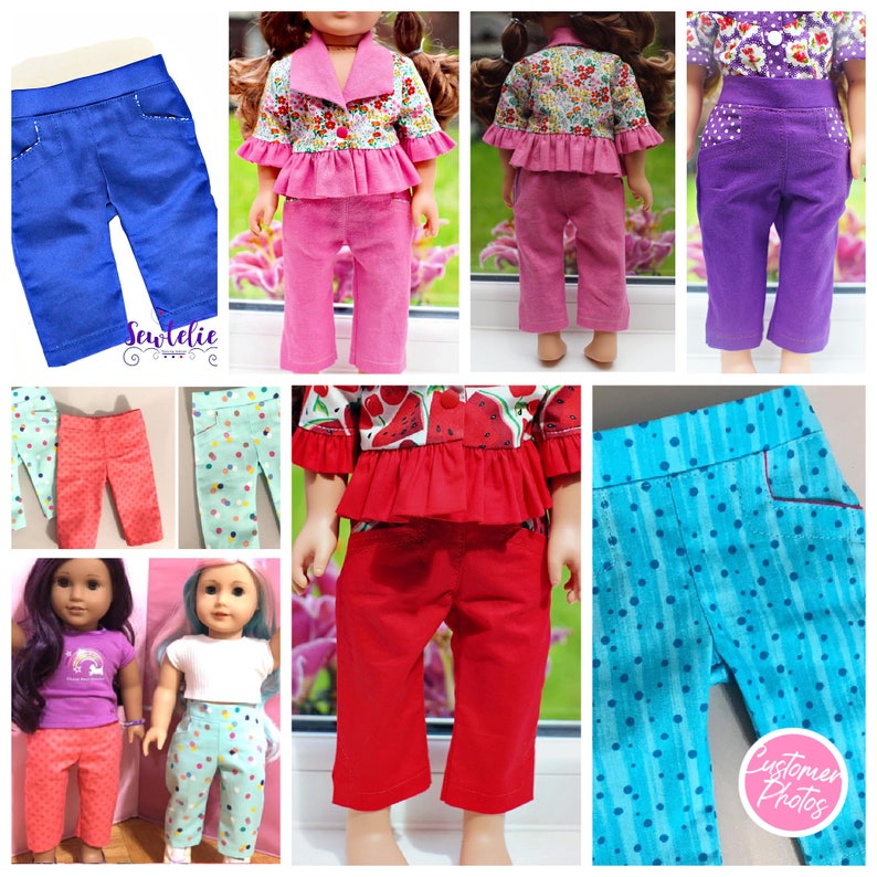 Doll Pants Digital PDF Sewing Pattern Audrey for 18 Inch Dolls + Video ...