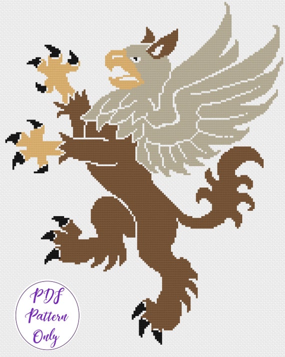 Gryphon PDF Cross Stitch Pattern | Etsy