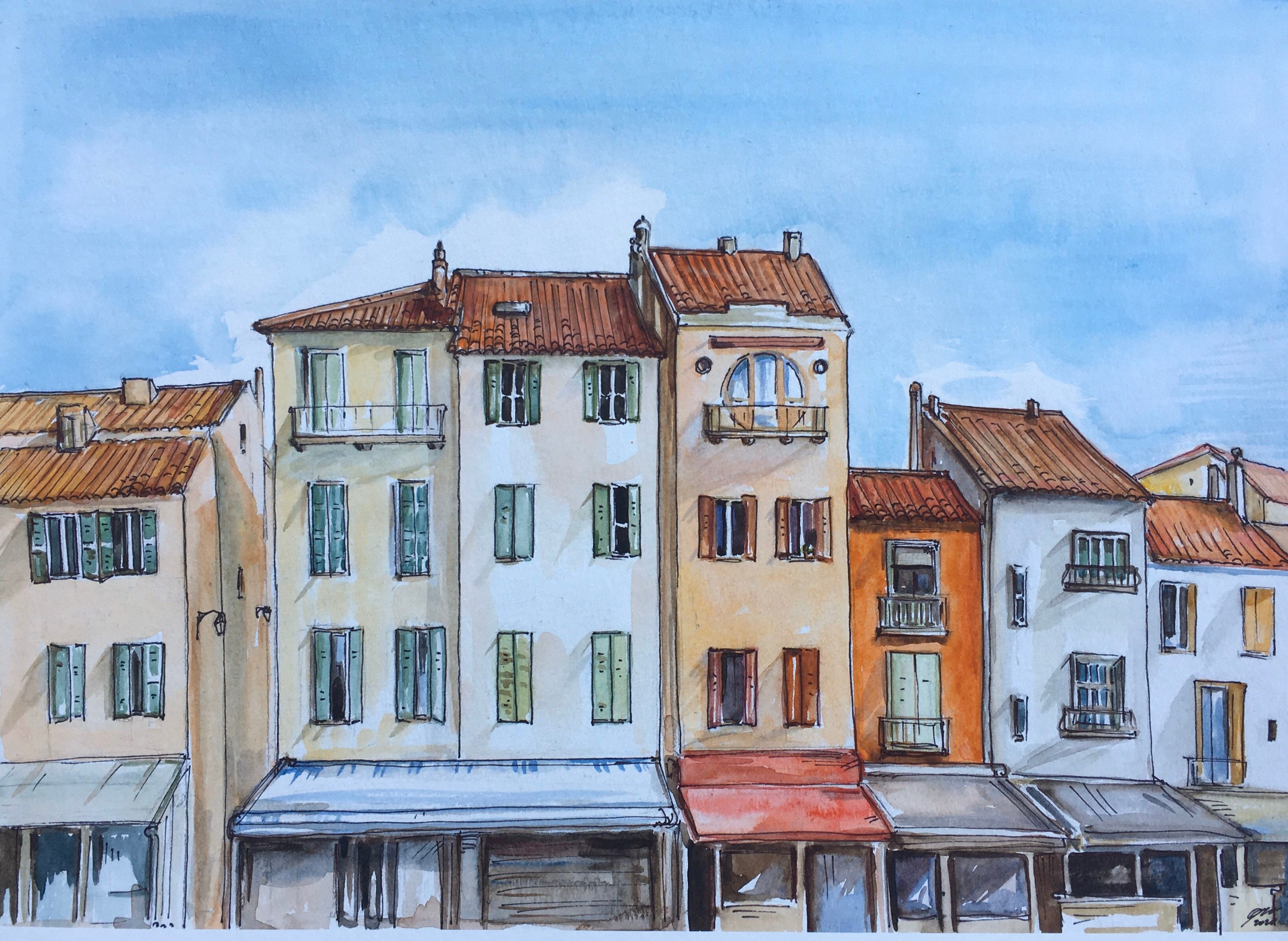 Cassis, France Original Watercolor Print - Etsy