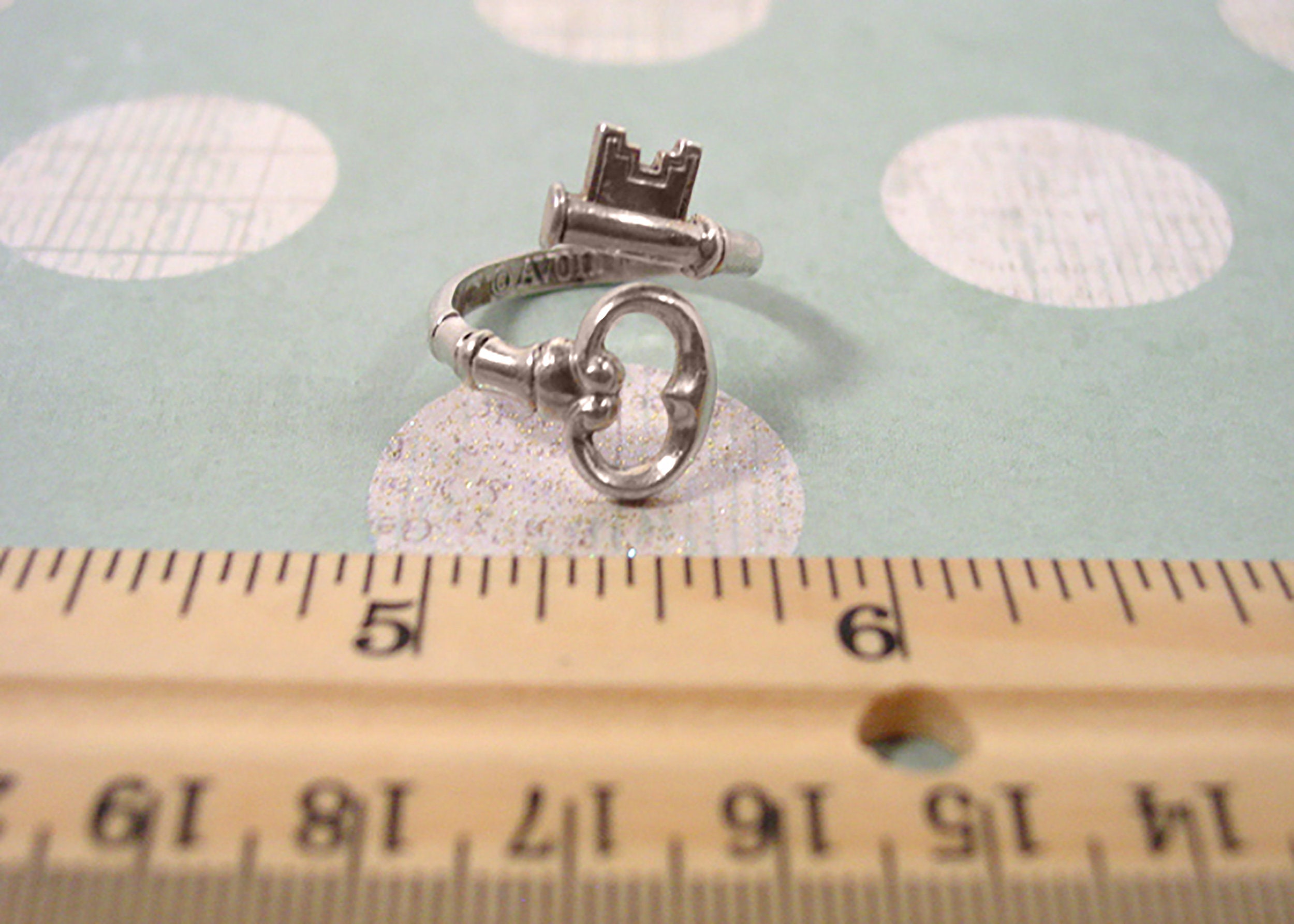 Avon Sterling Silver Secret Key Skeleton Key Ring Vintage - Etsy