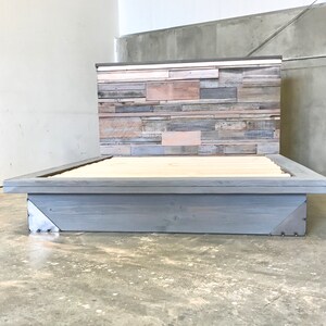 The Kristopher Queen Size Weathered Driftwood Finish Platform - Etsy