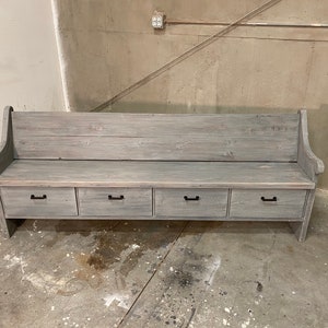 Cottage Grey Solid Wood Raw Wax Finish Dining / Entry /bedroom ...