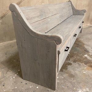 Cottage Grey Solid Wood Raw Wax Finish Dining / Entry /bedroom ...