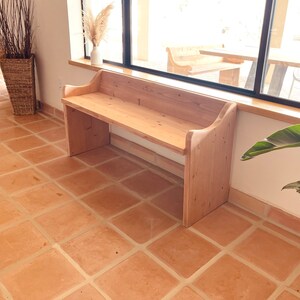 Low Back Modern Boho Wood Bench - Etsy