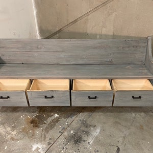 Cottage Grey Solid Wood Raw Wax Finish Dining / Entry /bedroom ...