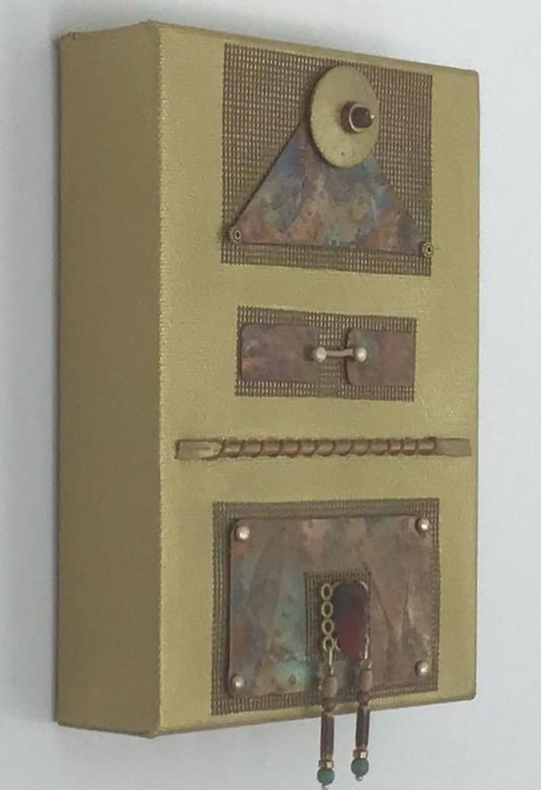 Copper Metal Art Collage on Canvas - Etsy