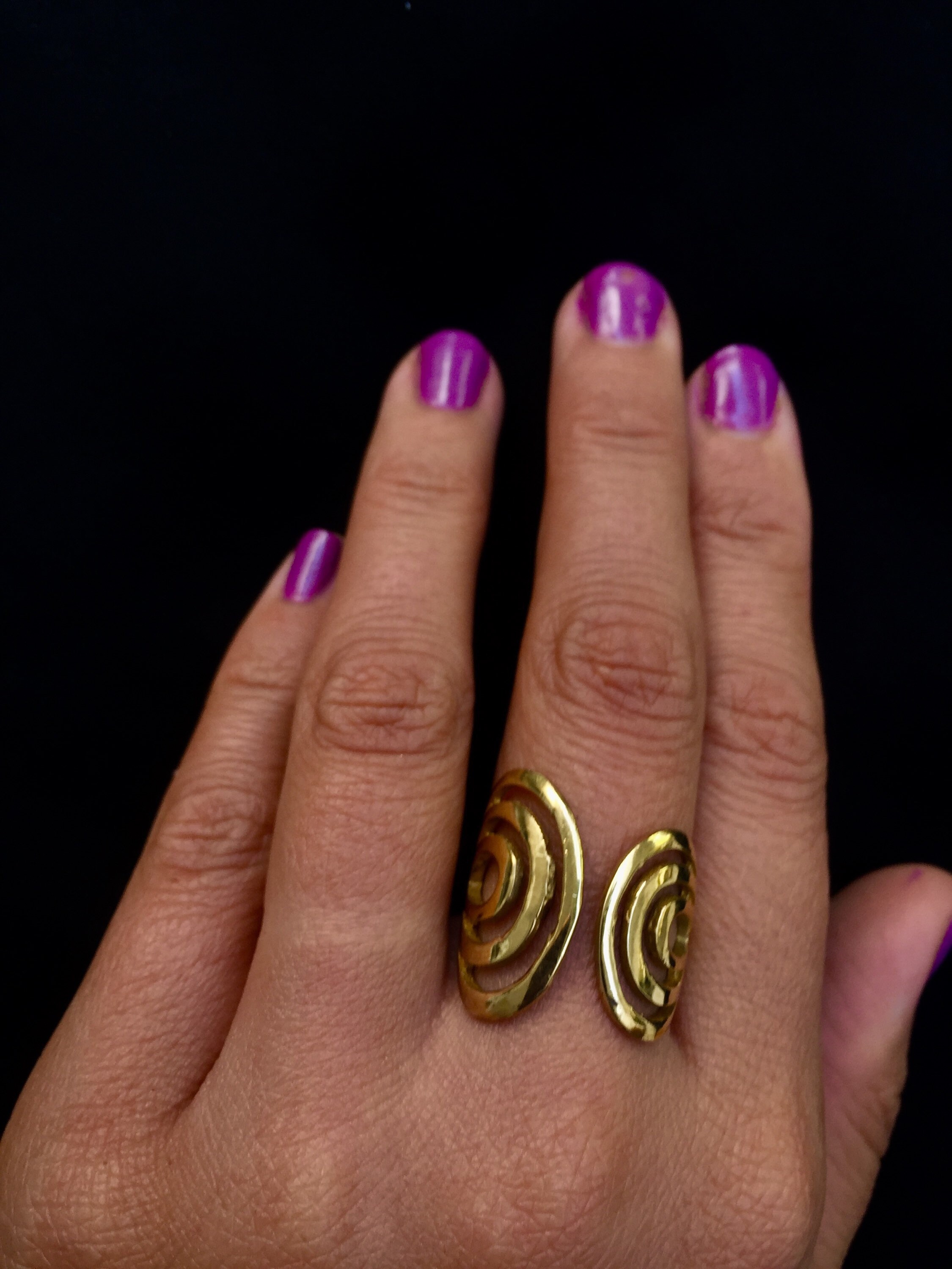 Brass Gold Swirl Ring - Etsy