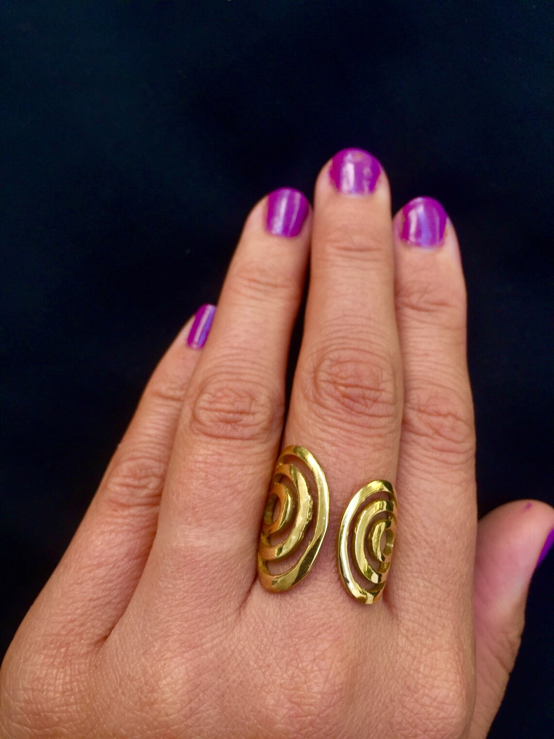 Brass Gold Swirl Ring - Etsy