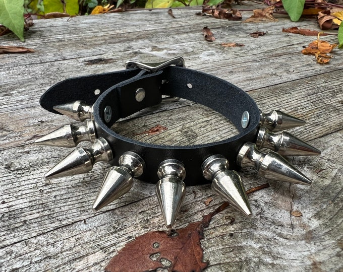 Punk Spike Bracelet With 1" Tree Spikes - Etsy