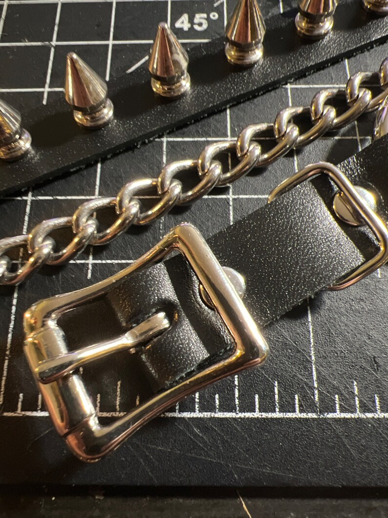 Spiked Punk Bootstrap With 1/2 Spikes Leather Boot - Etsy