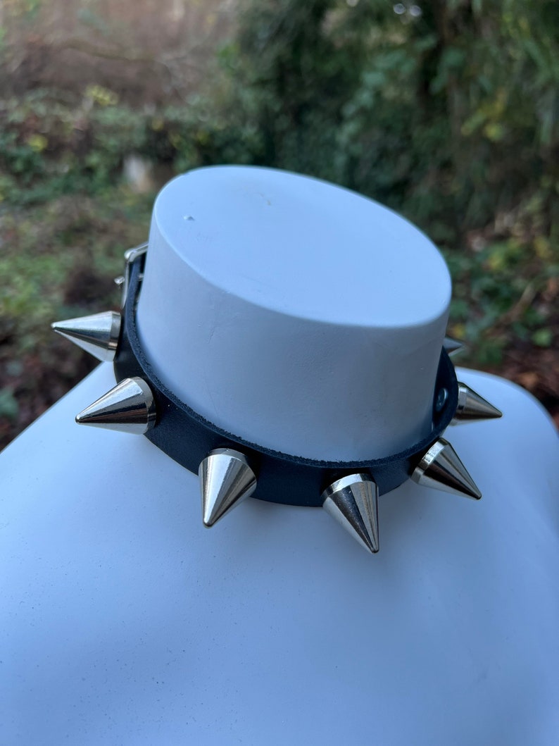 Spiked Choker With Chunky Little Cone Spikes - Etsy