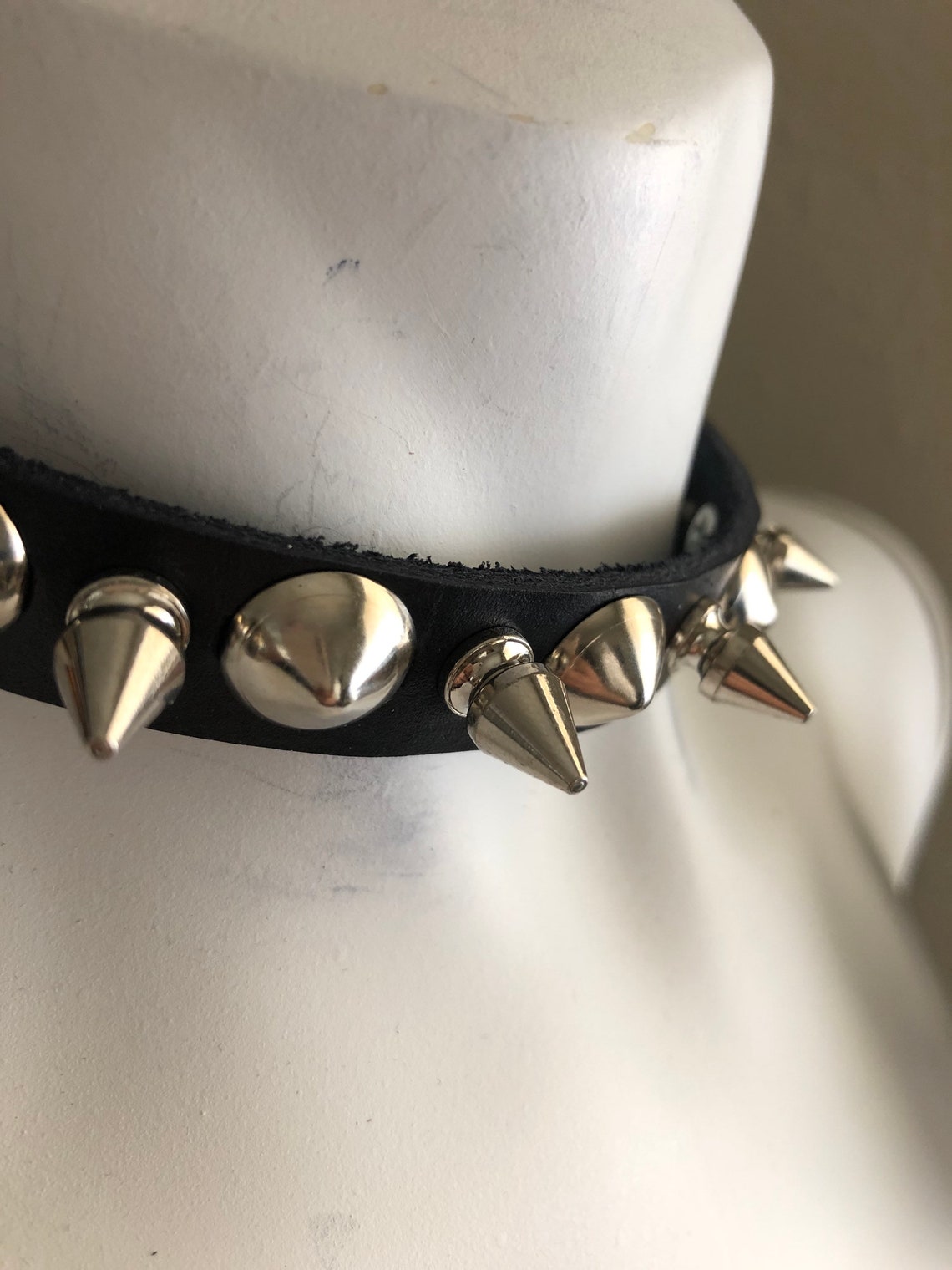 Alt Spike Gothic Punk Choker With Tree Spikes and Cone Studs - Etsy