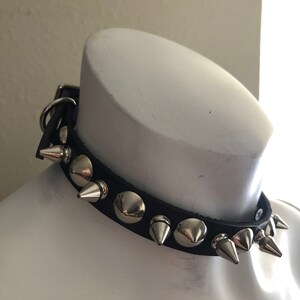 Alt spike gothic punk choker with tree spikes and cone studs | Etsy