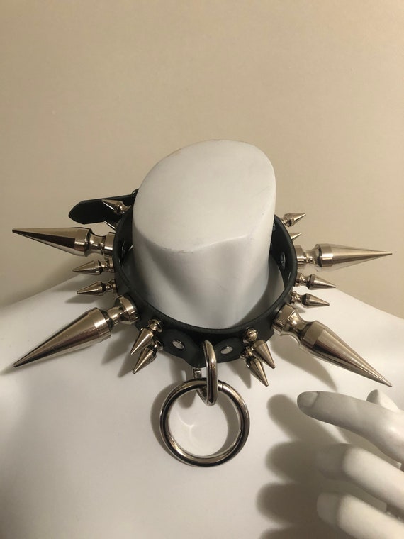 Giant Alt Spiked Choker With 1.5 Bondage Ring - Etsy