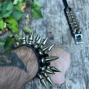 Spike Bracelet With Dual Rows of 1 Spikes - Etsy