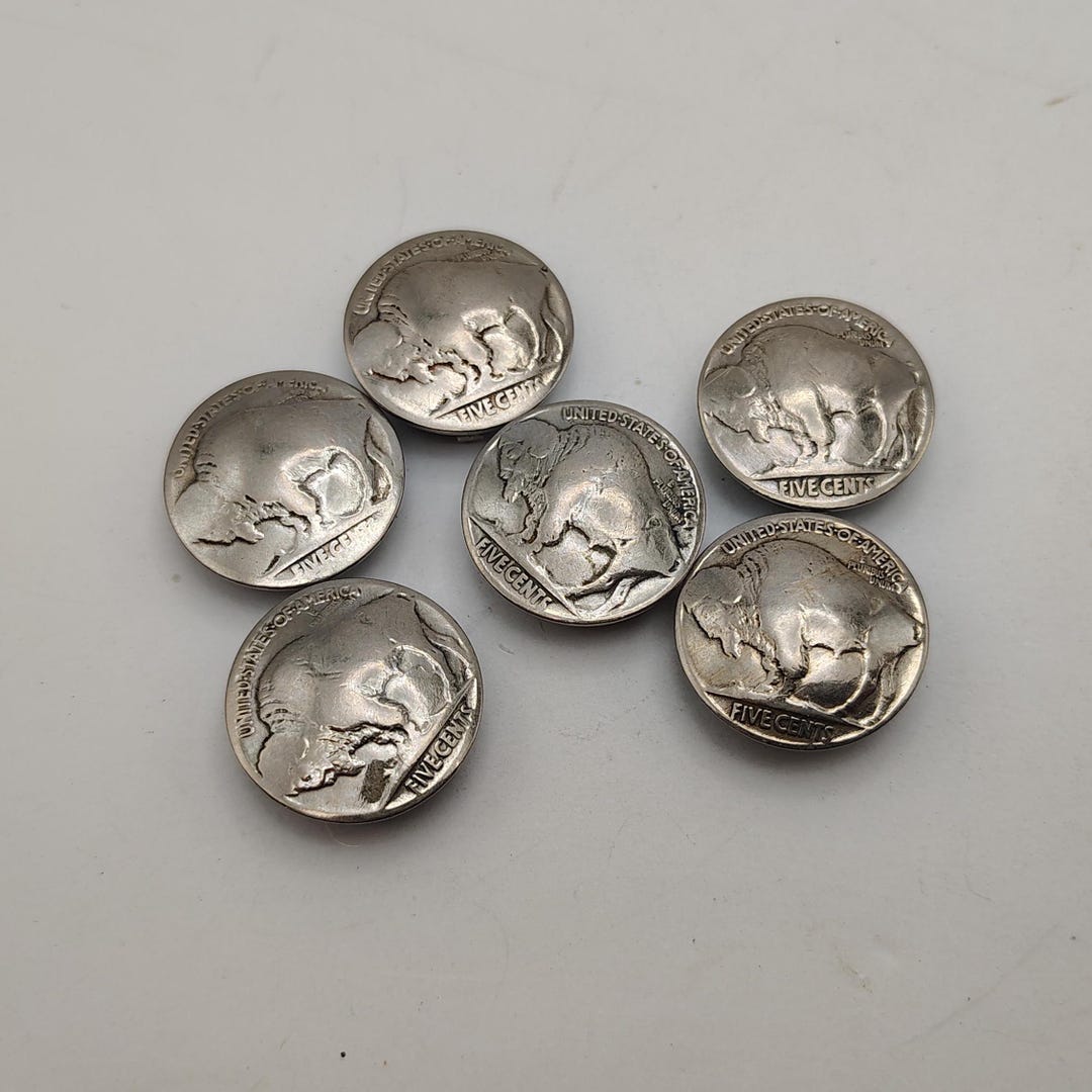 Buffalo Nickel Vintage Button Covers Cuff Link Covers Genuine Buffalo ...