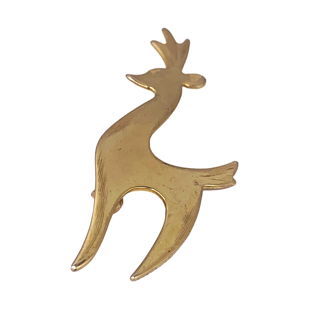 Reindeer Pin Modernist Design Christmas Pin Mid Century Modern Pin ...
