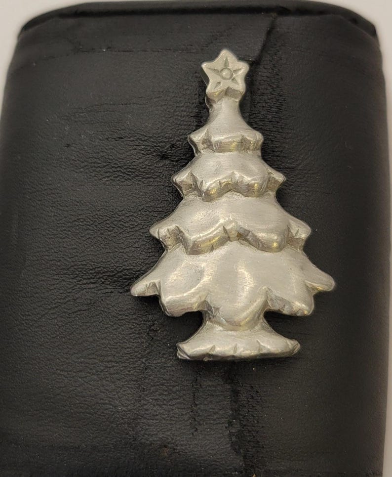 Vintage Pewter Christmas Tree Pin – Topper - Etsy